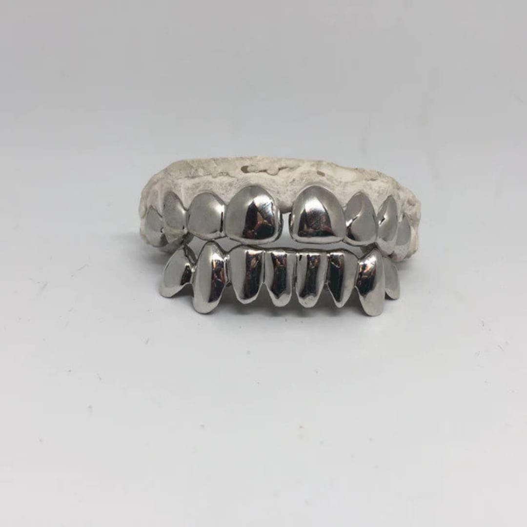 Solid Silver Grillz, Sterling Silver Grillz for Men and Women, Silver ...