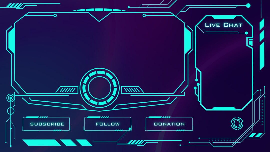 Futuristic Streaming Overlay for Twitch/kick/youtube - Etsy
