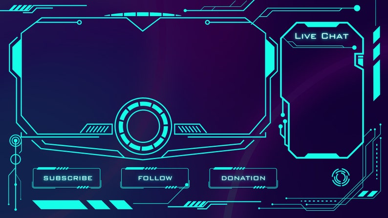 Futuristic Streaming Overlay for Twitch/kick/youtube - Etsy