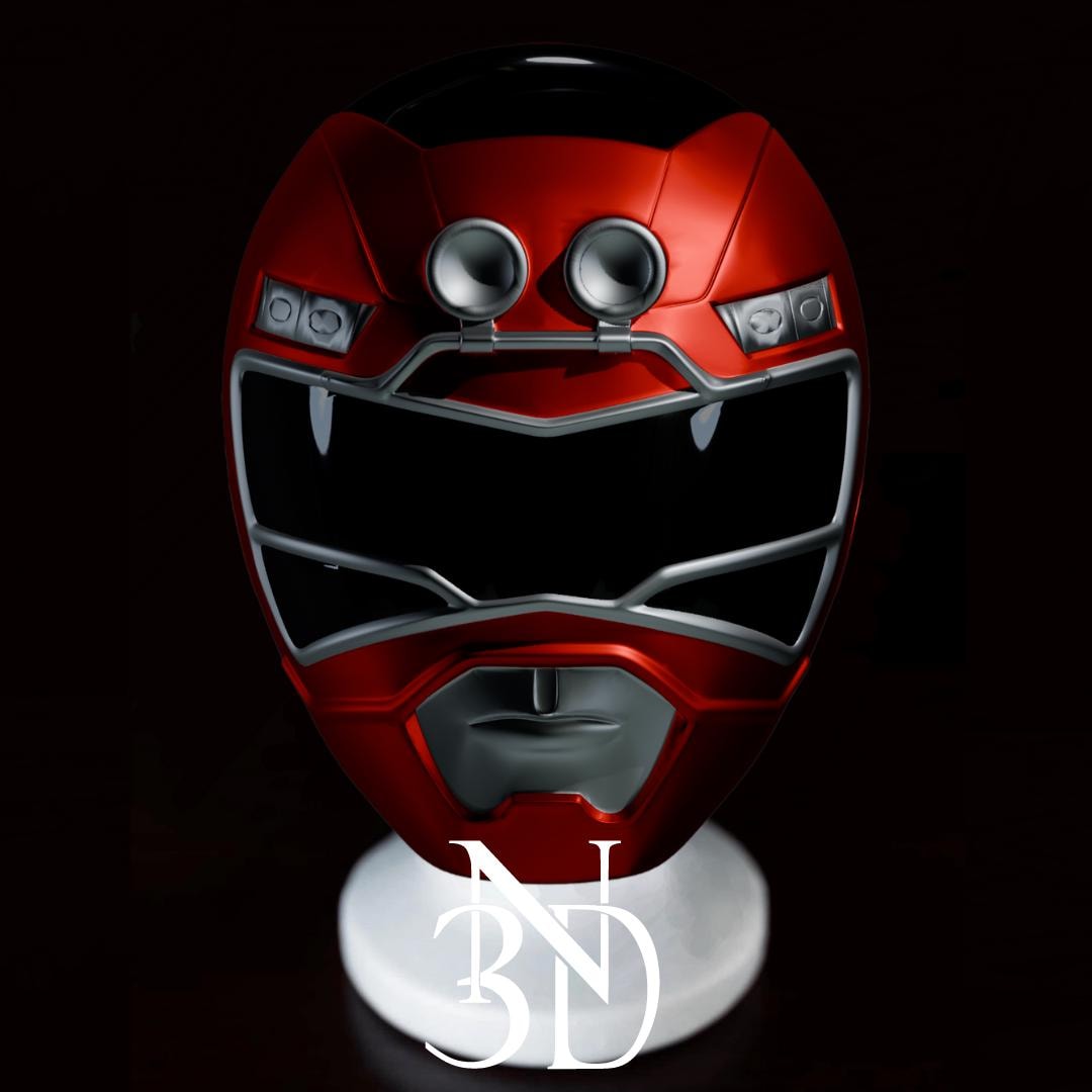 Turbo Red Ranger Helmet STL File - Etsy