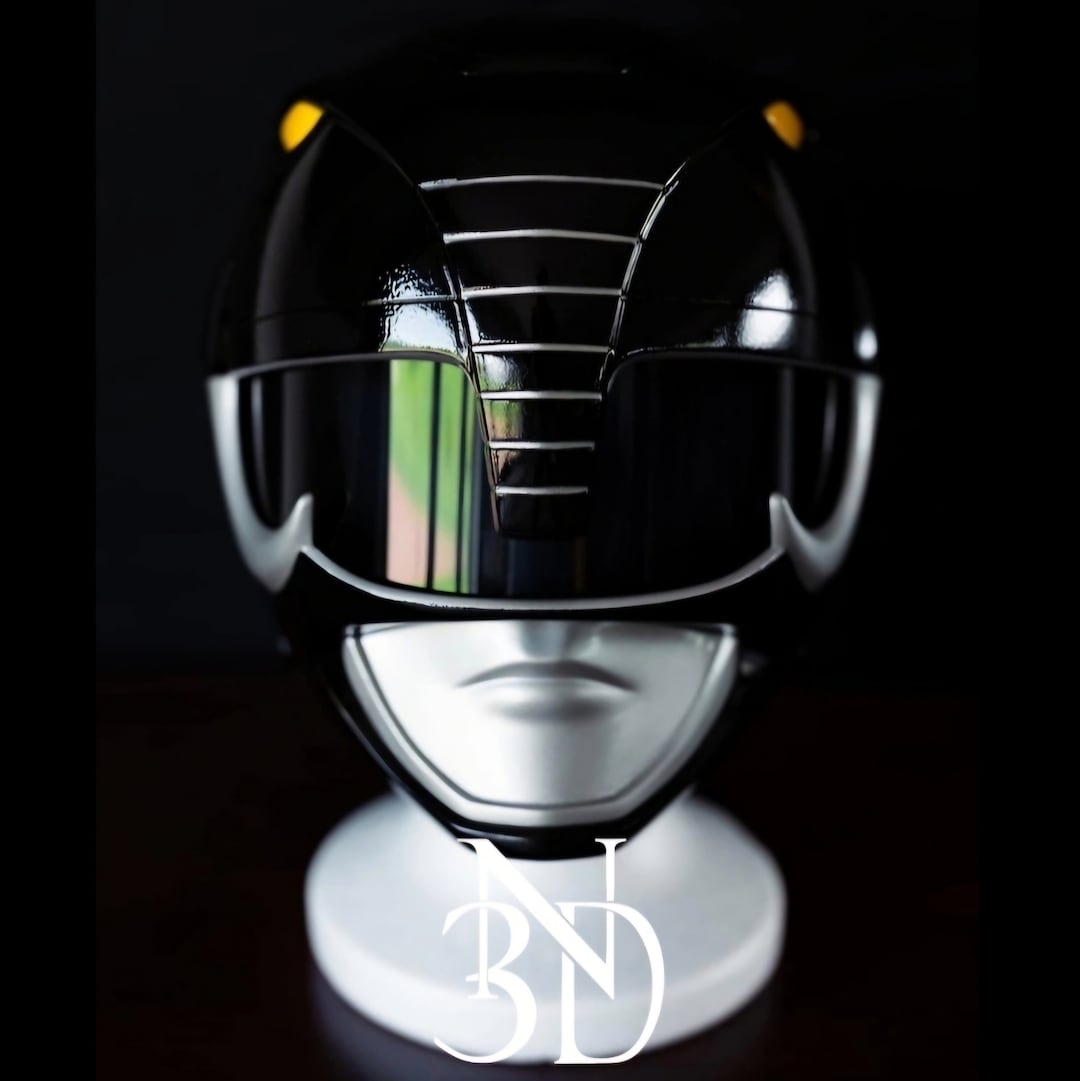 Mighty Morphin Black Ranger Helmet STL File - Etsy