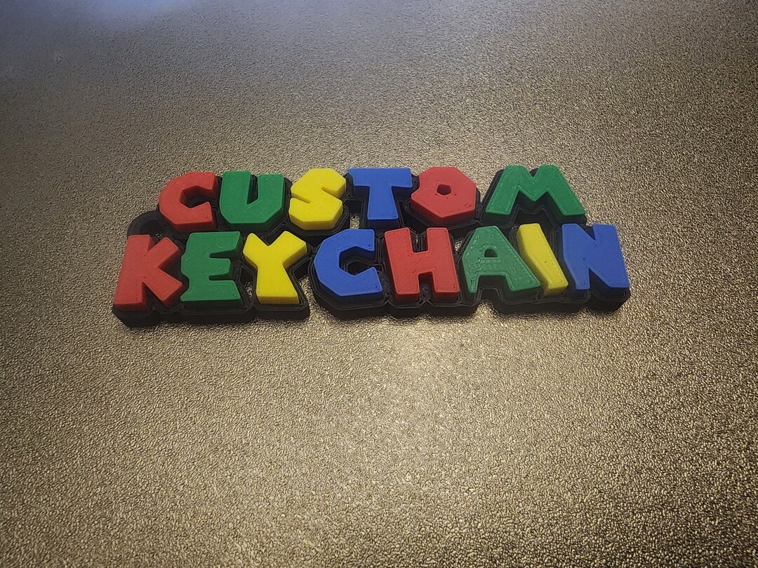 Custom Super Mario Bros Keychain SCAD File | Create Personal Keychains ...