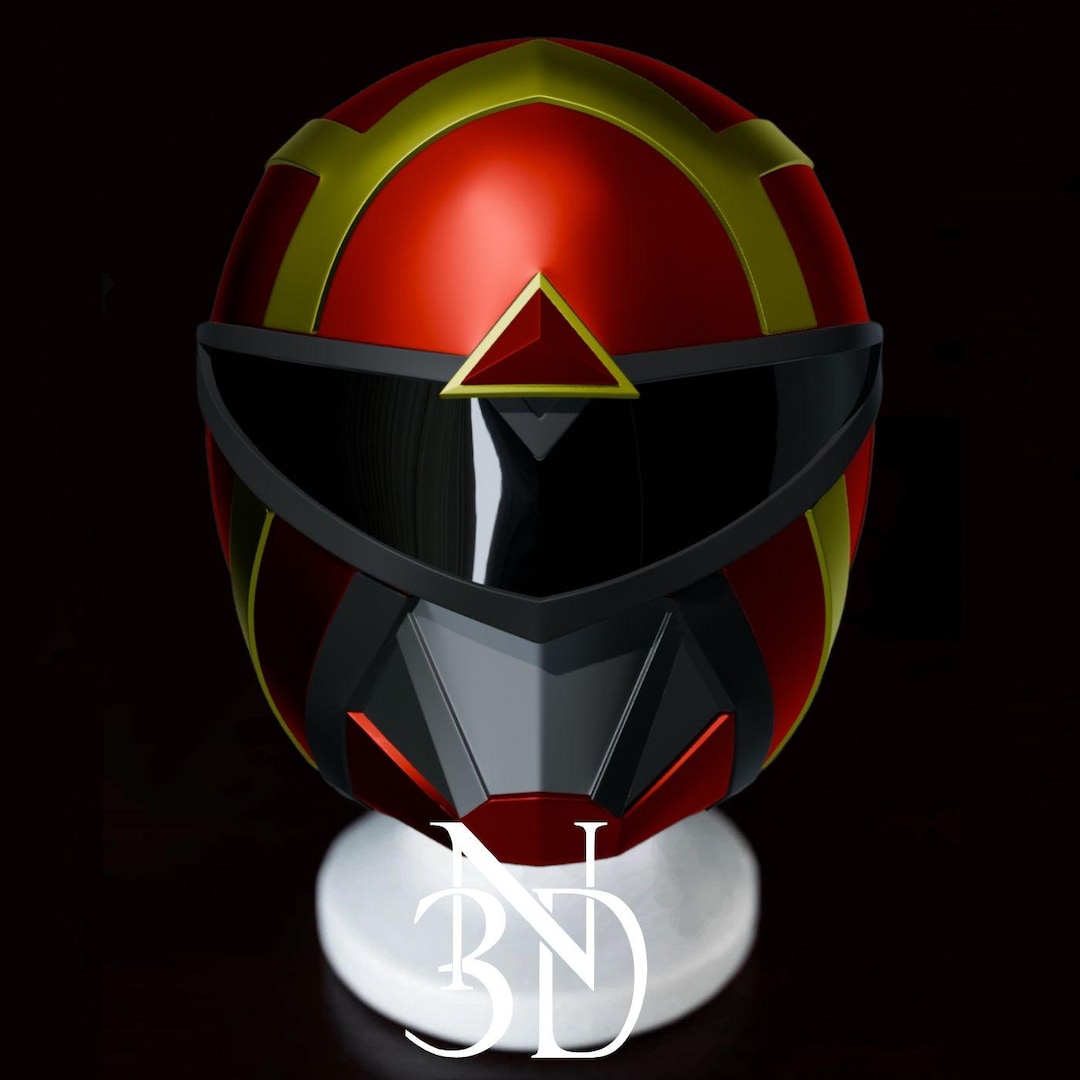 Red Omega Ranger Helmet STL File - Etsy