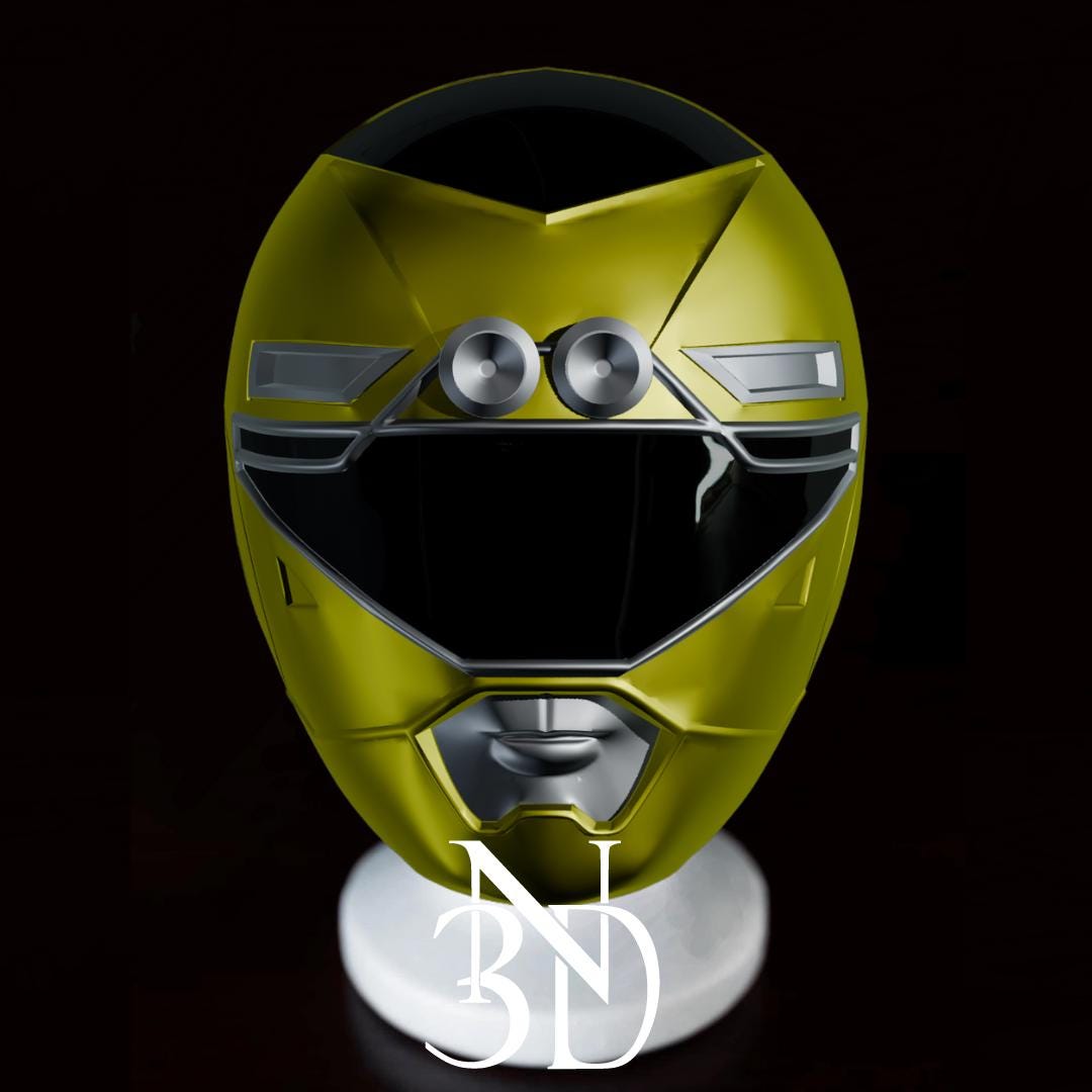 Turbo Yellow Ranger Helmet STL File - Etsy