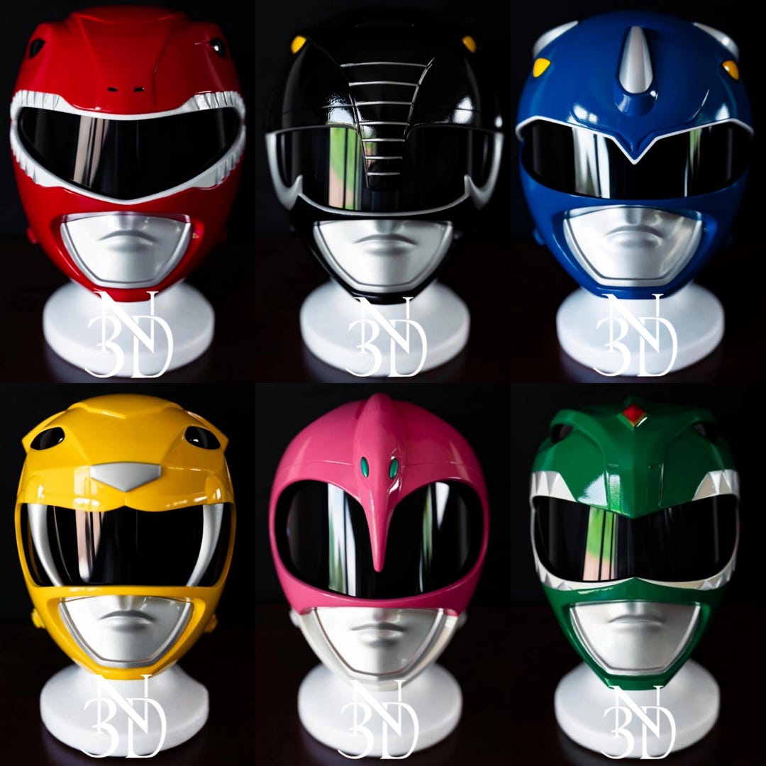 MMPR Bundle Helmet STL File - Etsy