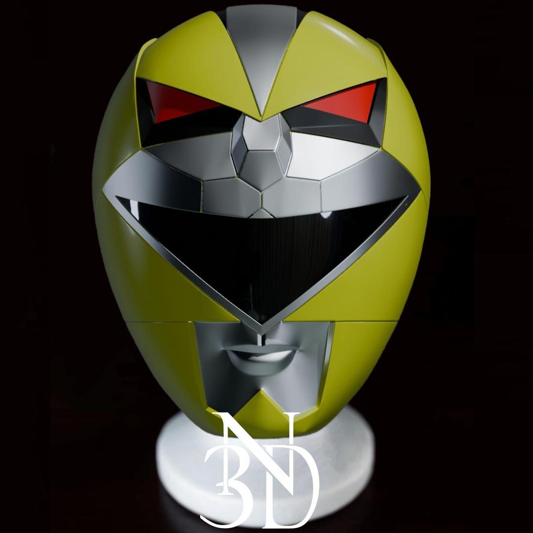 Lost Galaxy Yellow Ranger Helmet STL File - Etsy