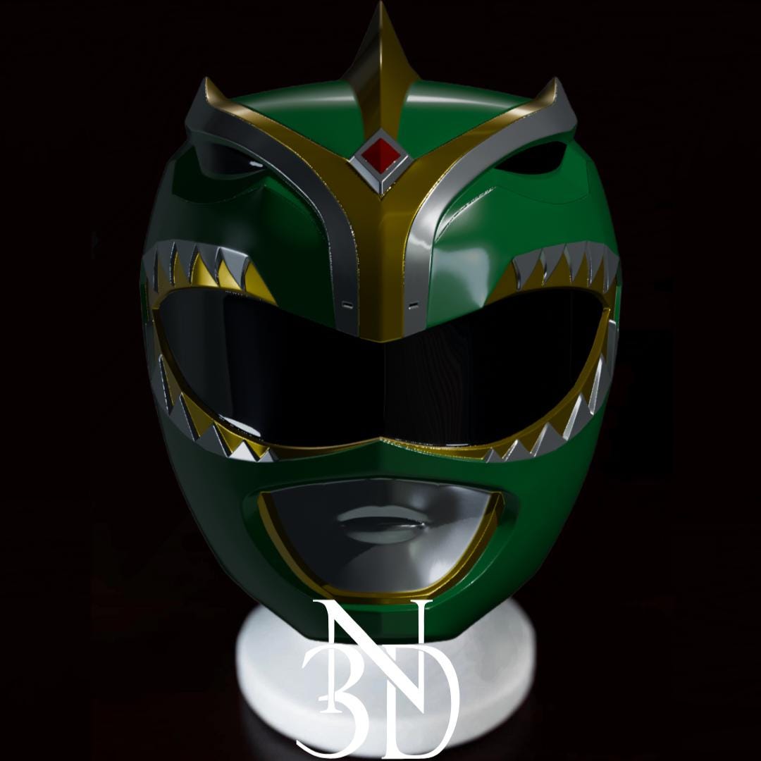 Mighty Morphin Green Ranger Bits Helmet STL File - Etsy