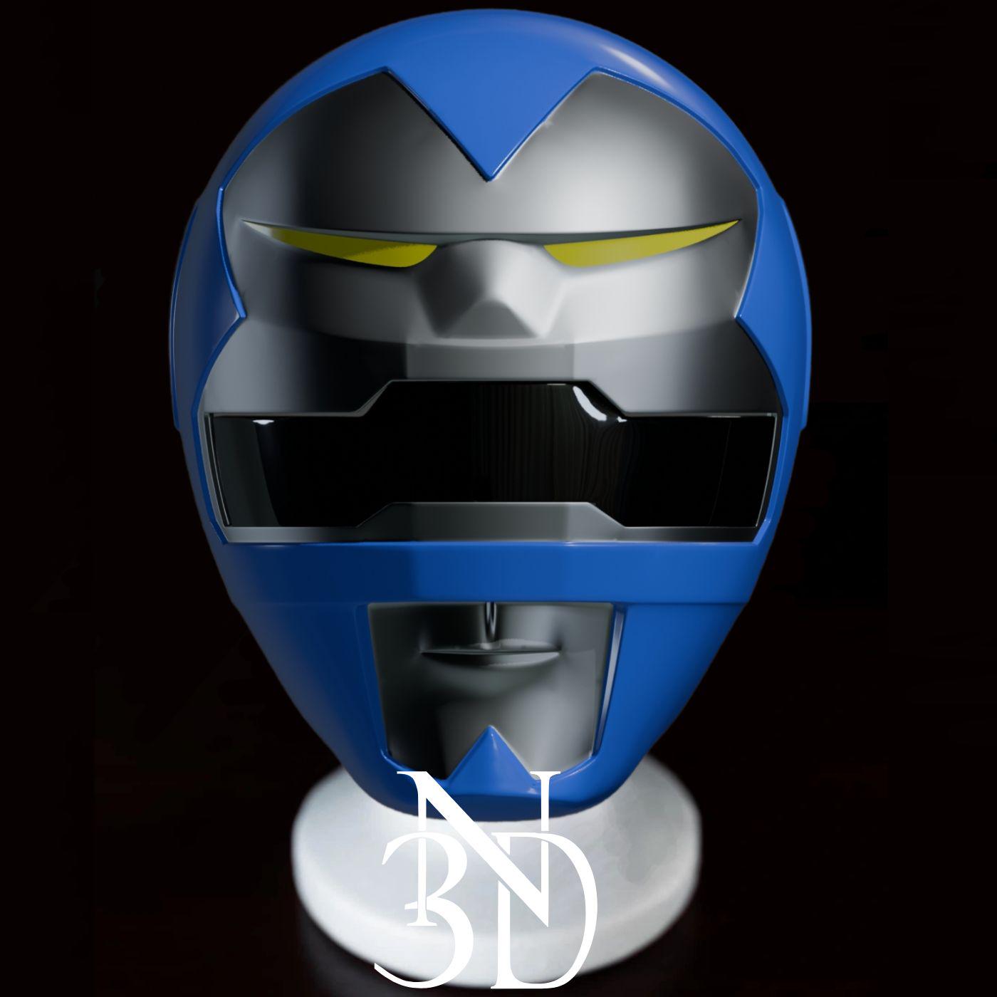 Lost Galaxy Blue Ranger Helmet STL File - Etsy