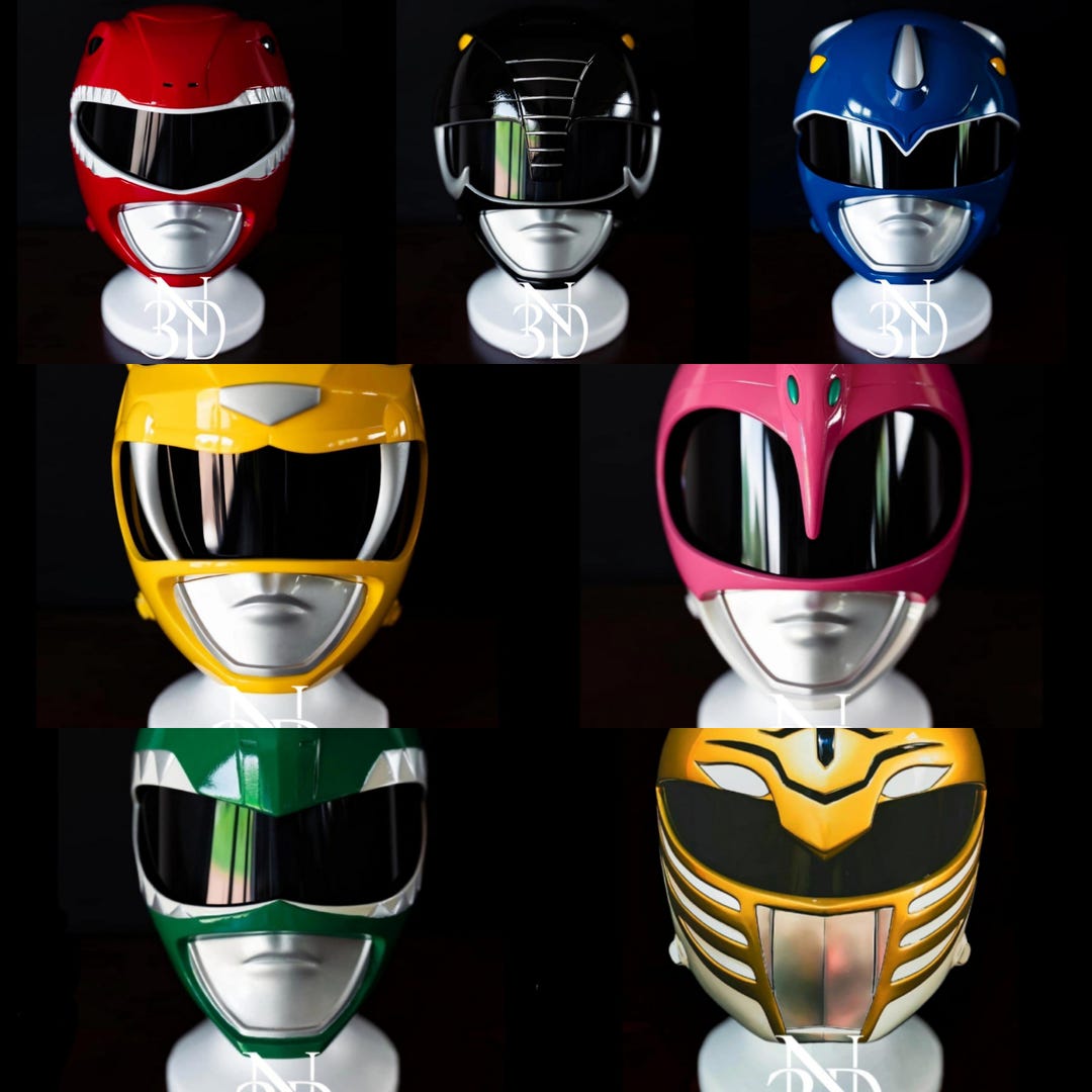 Mighty Morphin Ranger Bundle Helmet STL File - Etsy