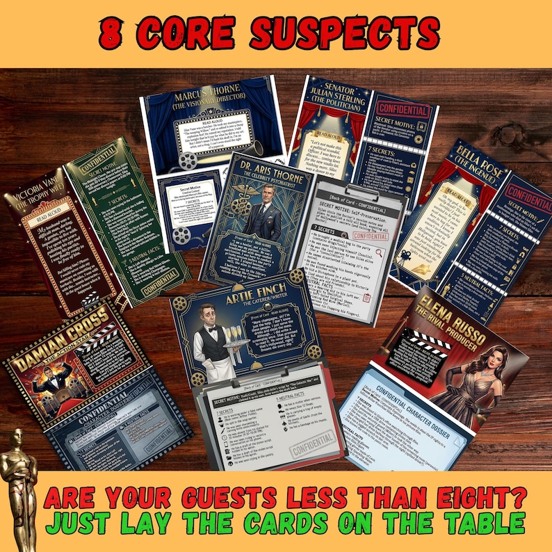 Red Carpet Murder Mystery Game Printable | Old Hollywood Glamour Party ...