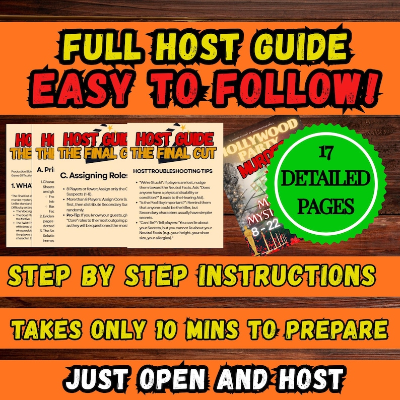 Red Carpet Murder Mystery Game Printable | Old Hollywood Glamour Party ...