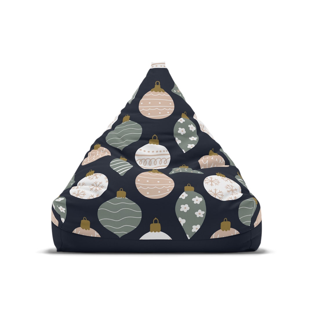 Holiday Ornament A Bean Bag Chair Cover, Holiday Bean Bag Cover, Winter ...