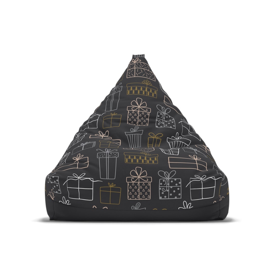 Holiday Gift Bean Bag Chair Cover, Holiday Bean Bag Cover, Winter ...