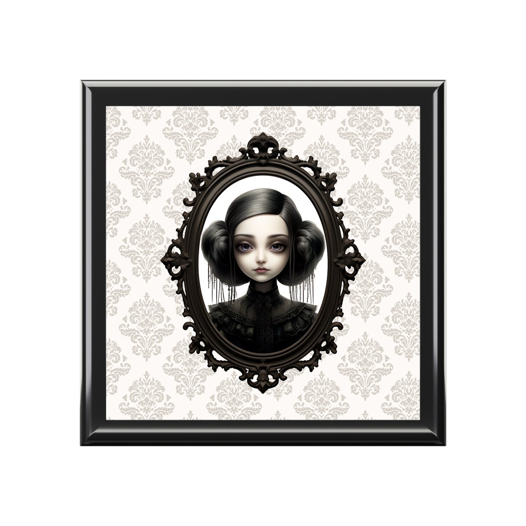 Goth Girl Emily Jewelry Box, Jewelry Storage, Keepsake Container ...