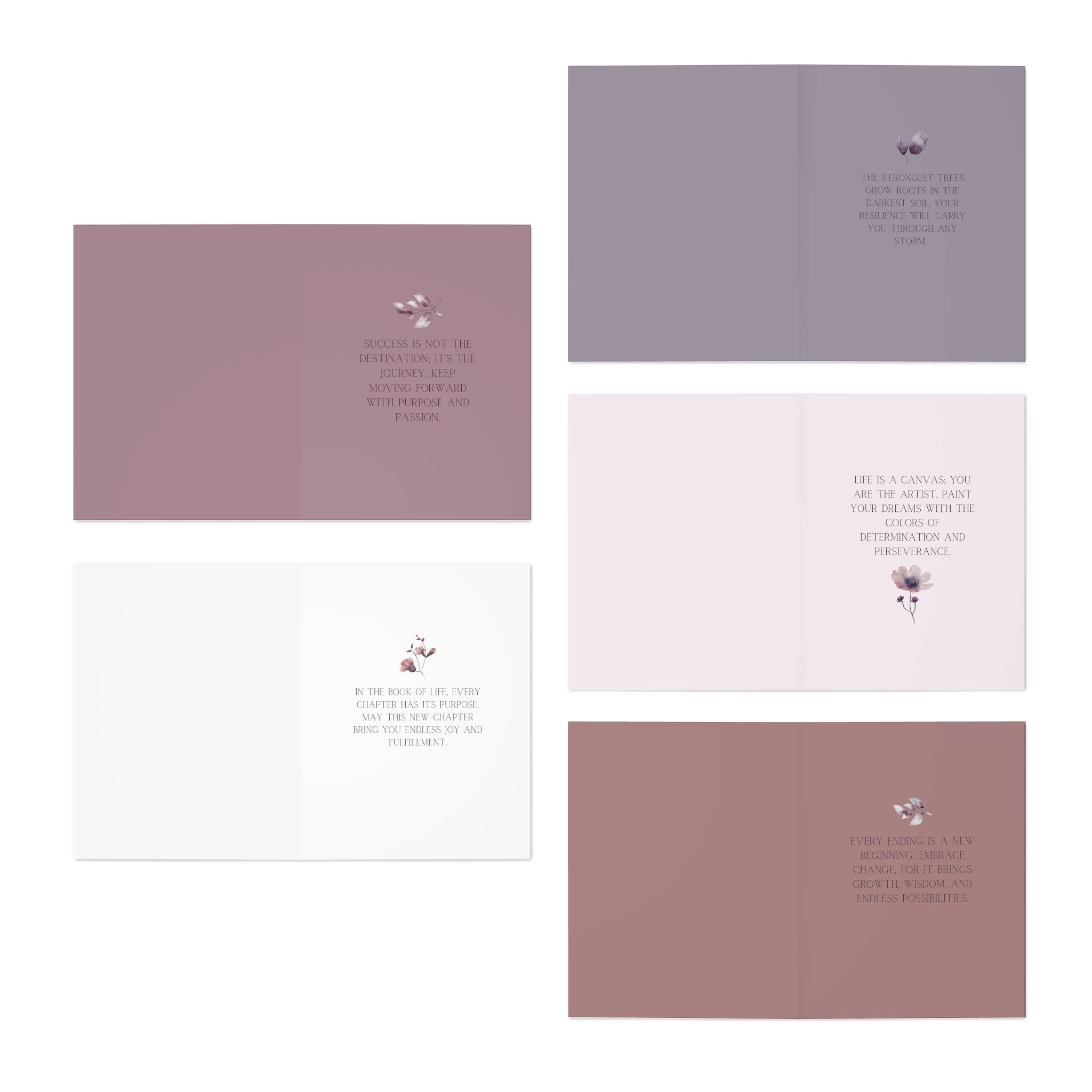 Supportive Messages Multi-design Greeting Cards 5-pack, Inspiring ...