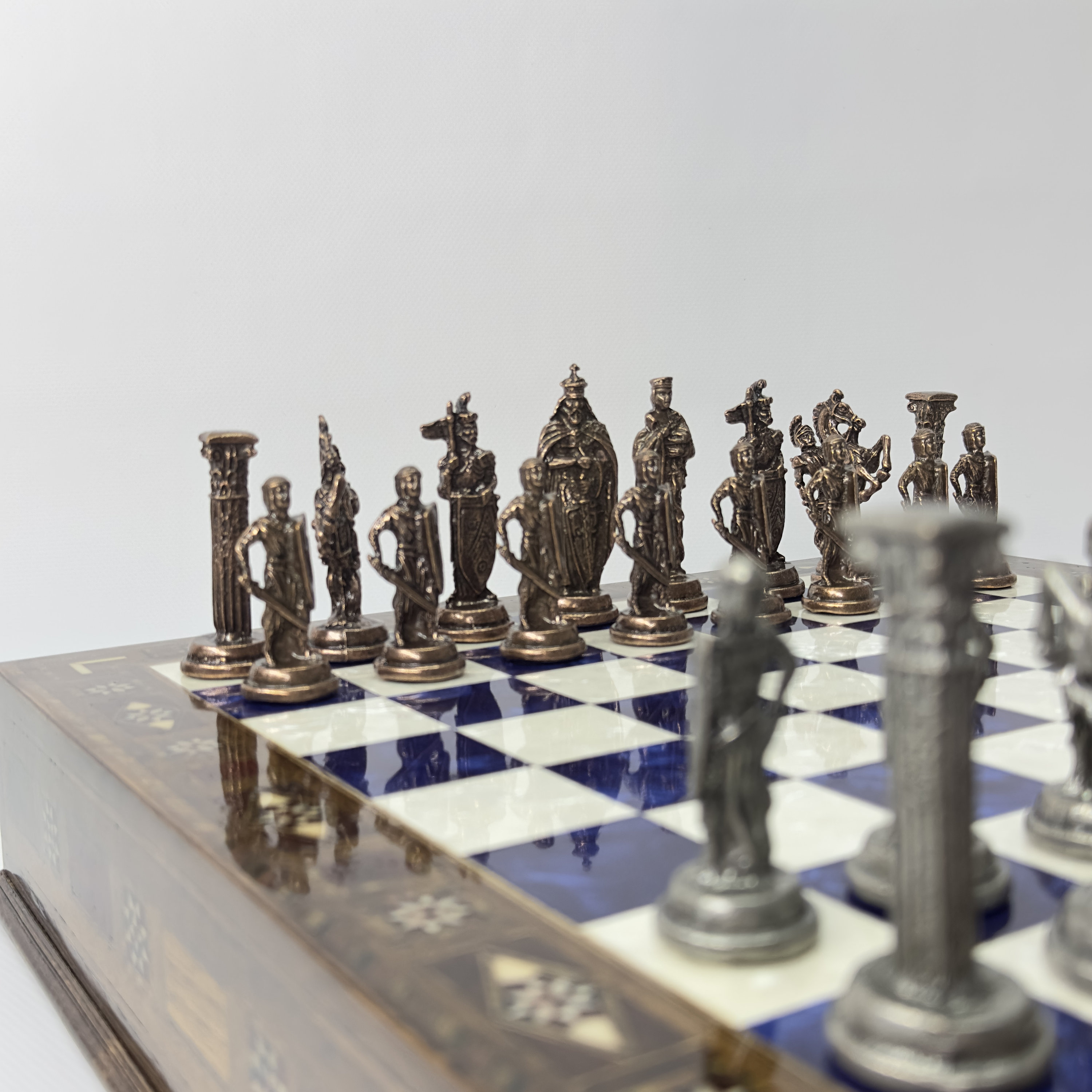 Personalized Collectible Chess Set, Wooden Chess Board With Storage ...