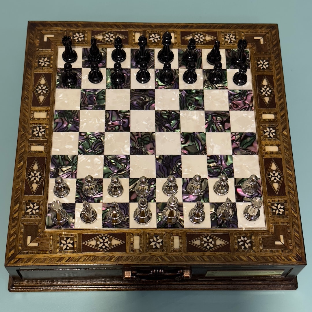 Personalized Handmade Chess Set / Handmade Chess / Custom Board Game ...