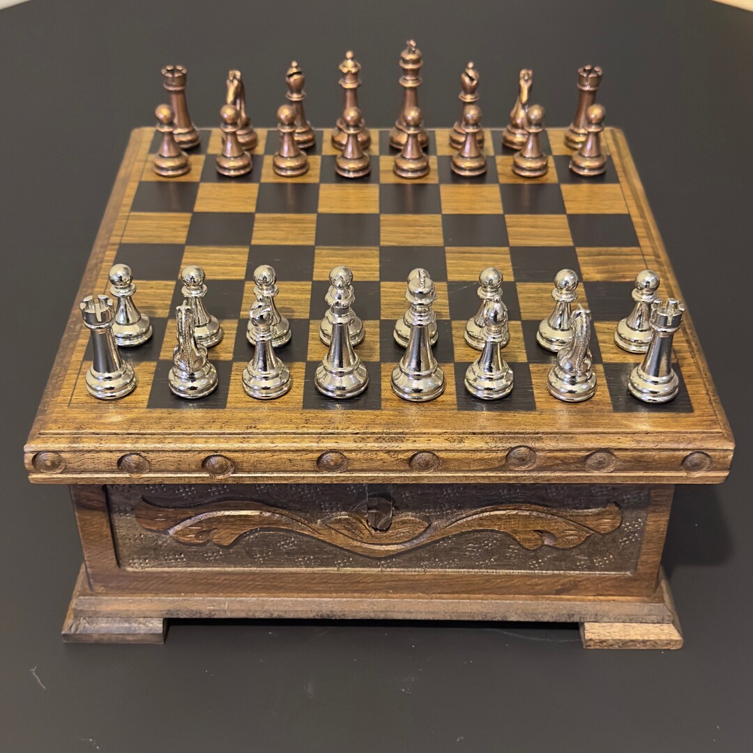 Personalized Handmade Chess Set / Handmade Chess / Wooden Board Game ...