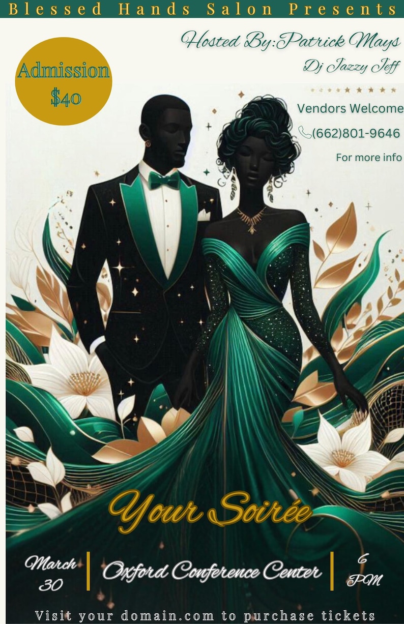 Customizable Elegant Soirée Flyer - Etsy