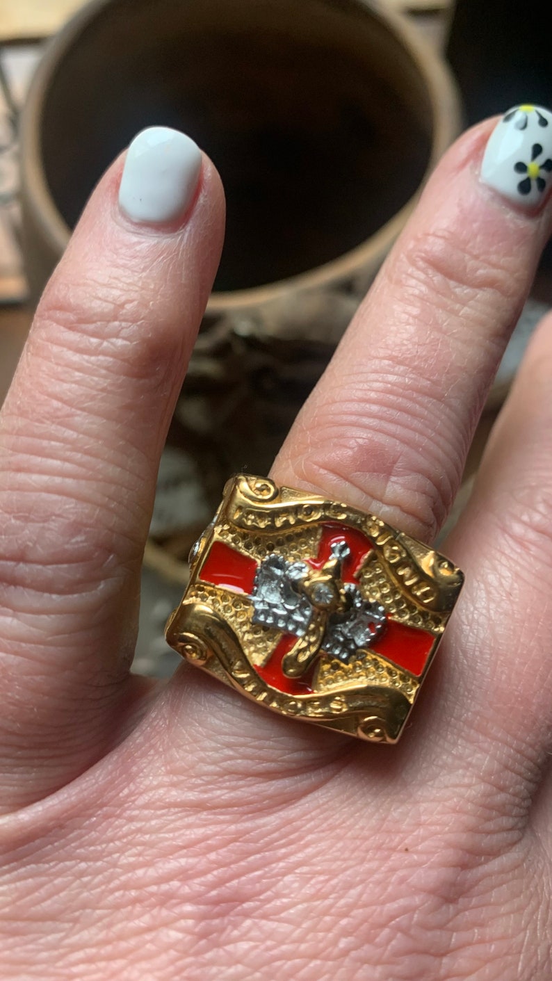 Knights Templar Masonic Cross and Crown Ring Size 8 - Etsy