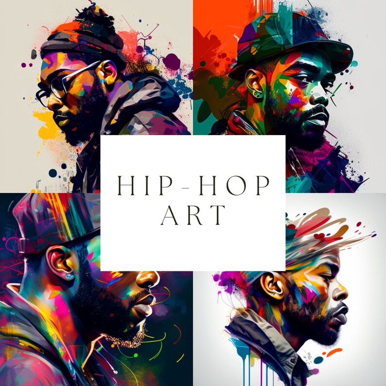 Hip-hip Art, Black Art, Colorful (instant Download) - Etsy