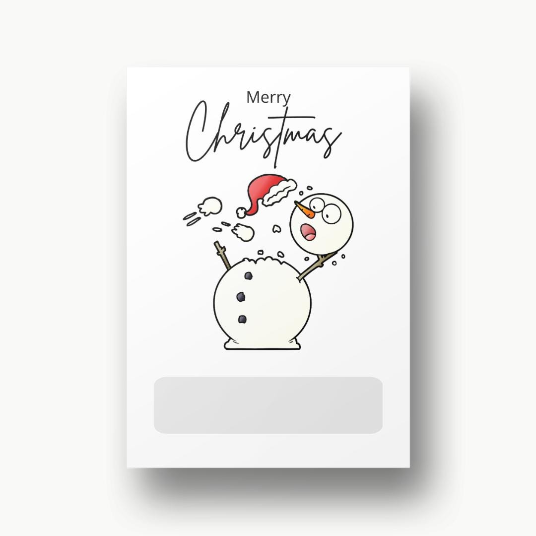Christmas Card Card With or Without Money Compartment, Elegant Design ...