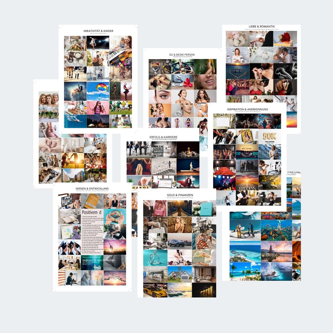 Vision Board Sticker Sheets – 141 Pictures & 22 Affirmations - Etsy