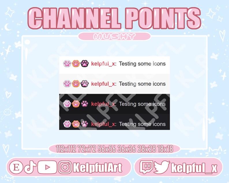 Cute Cat Paw Channel Points | Twitch Cat Toe Bean Channel Points ...