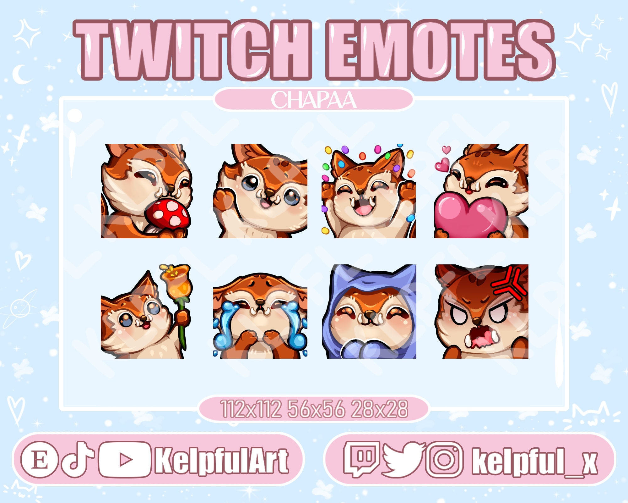Kawaii Palia Twitch Emotes | Cute Chapaa Emotes for Twitch / Youtube ...