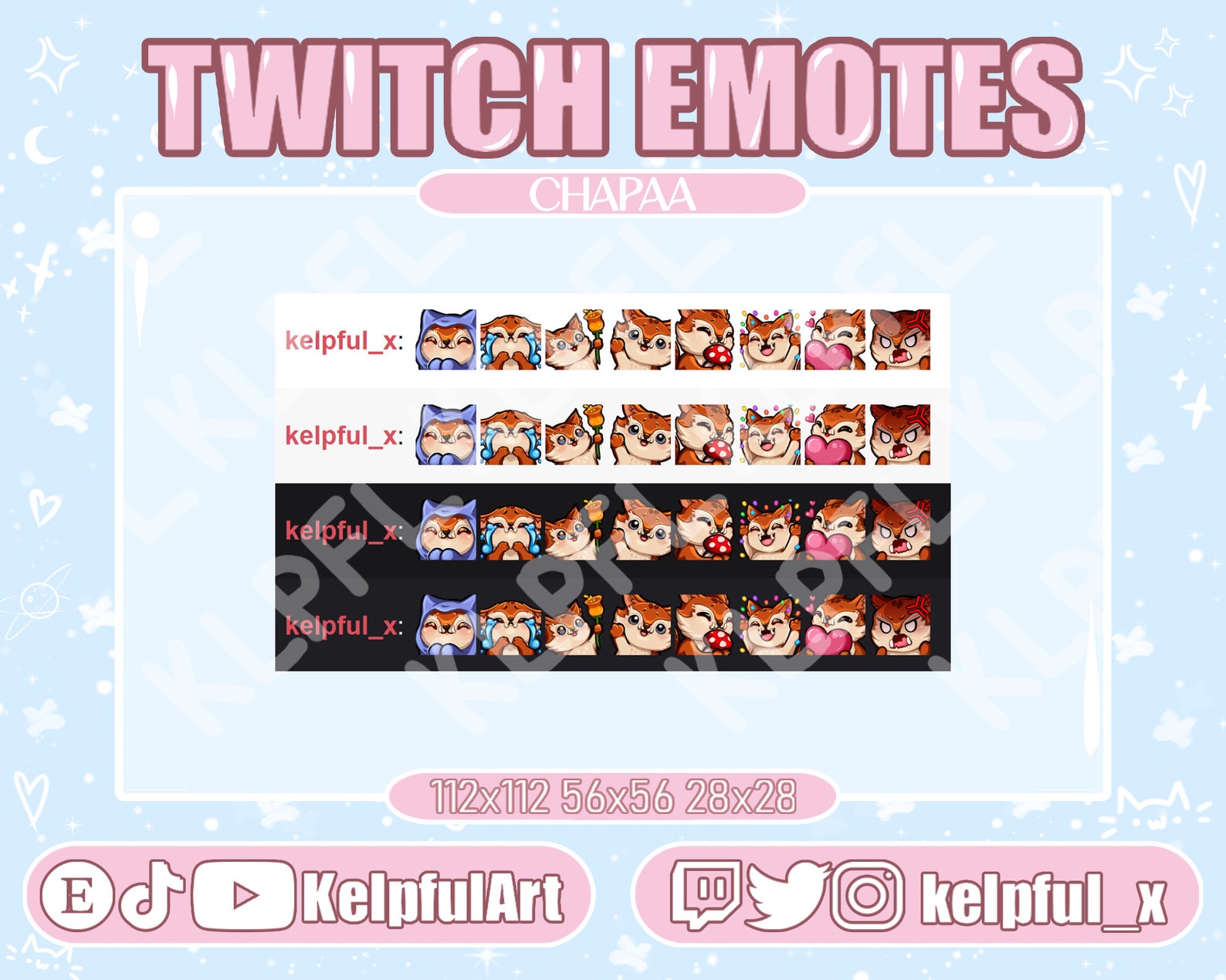 Kawaii Palia Twitch Emotes | Cute Chapaa Emotes for Twitch / Youtube ...