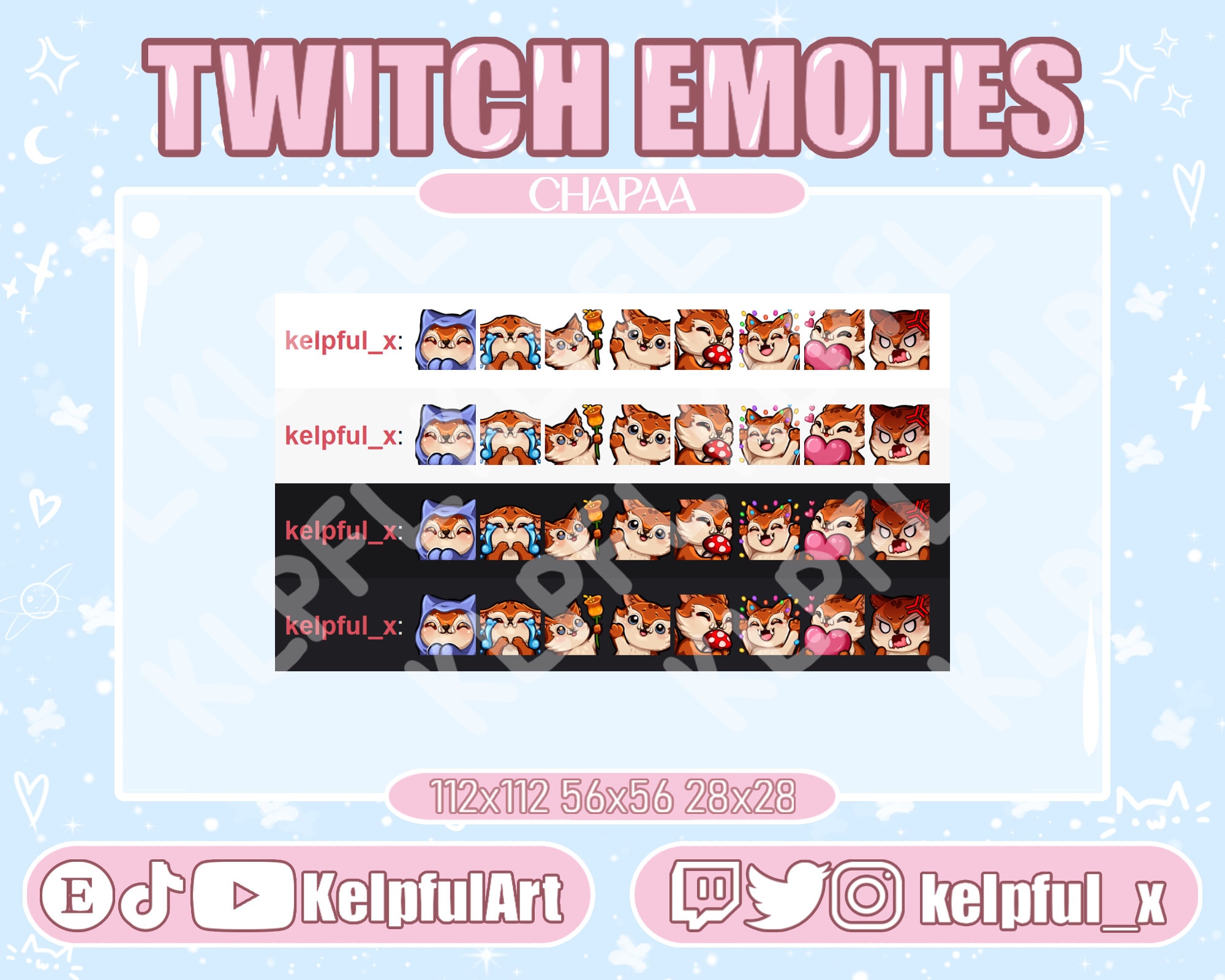Kawaii Palia Twitch Emotes | Cute Chapaa Emotes for Twitch / Youtube ...