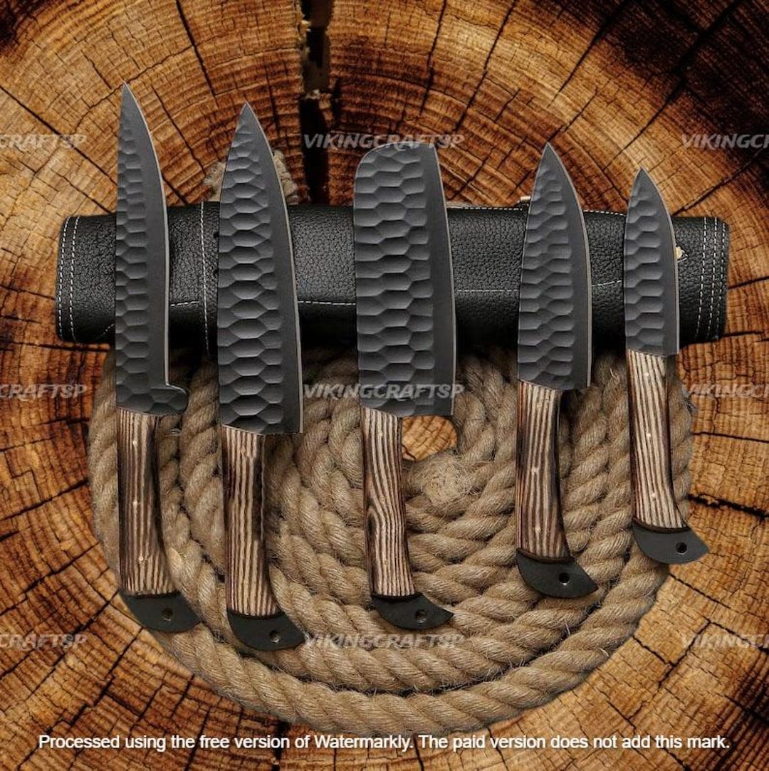 Hand Forged Knife Set, Kitchen Knives Set, Chef Knife Set, Steel Knife ...