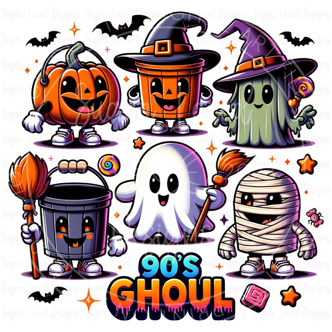 90s Ghoul Halloween PNG, 90s Retro Halloween Shirt Design, Spooky ...