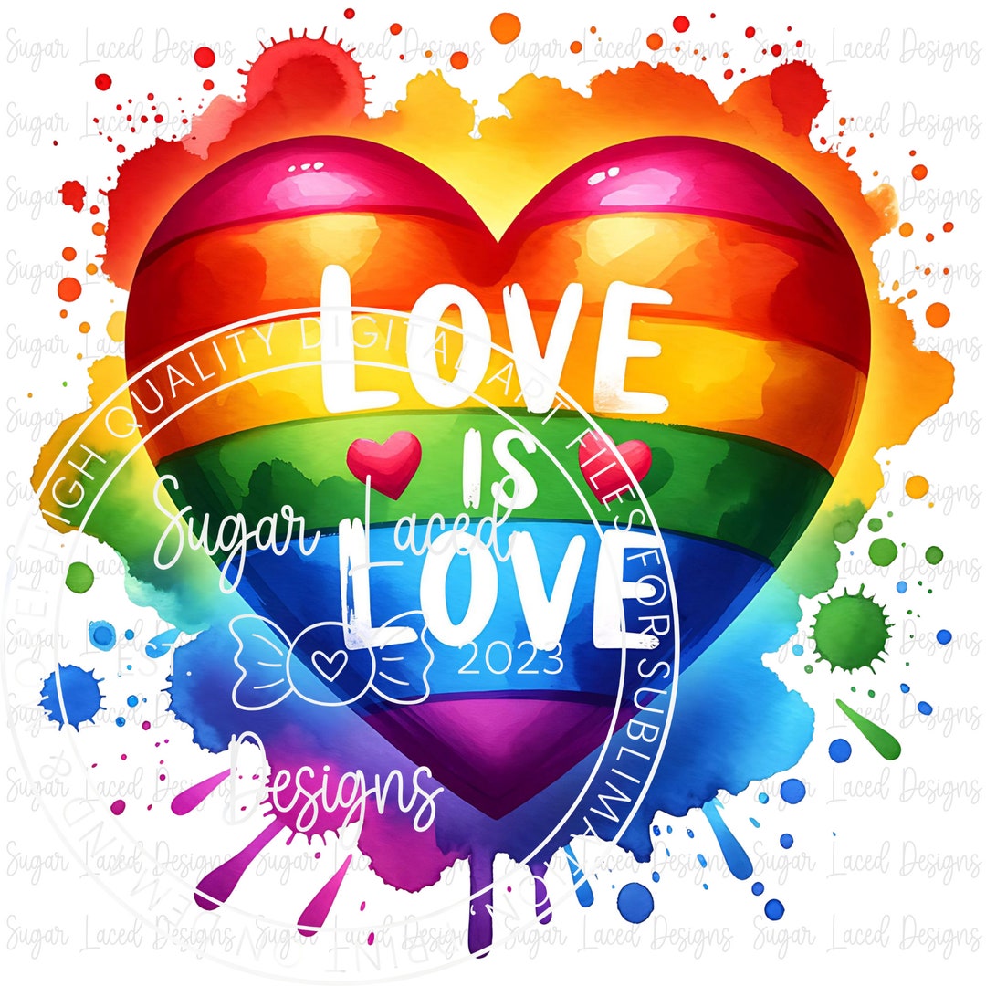 Love is Love Heart Pride Design, LGBTQ Pride PNG, LGBTQ Shirt, Digital ...