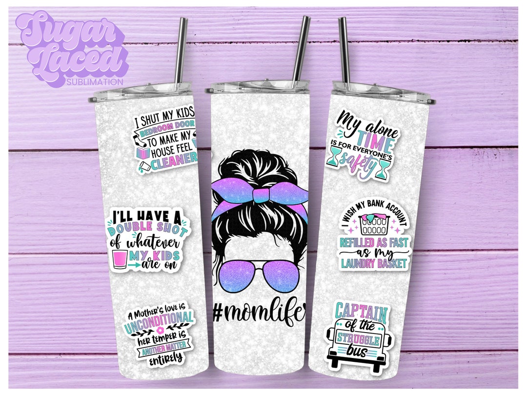 Sassy Mom Life 20oz Skinny Tumbler Sublimation Design Digital Download ...