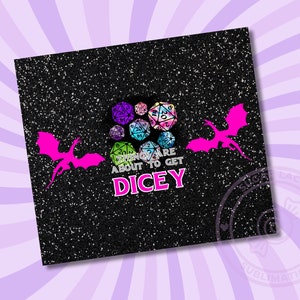 Things Are About to Get Dicey 20oz Skinny Tumbler Wrap Design, Dungeons ...