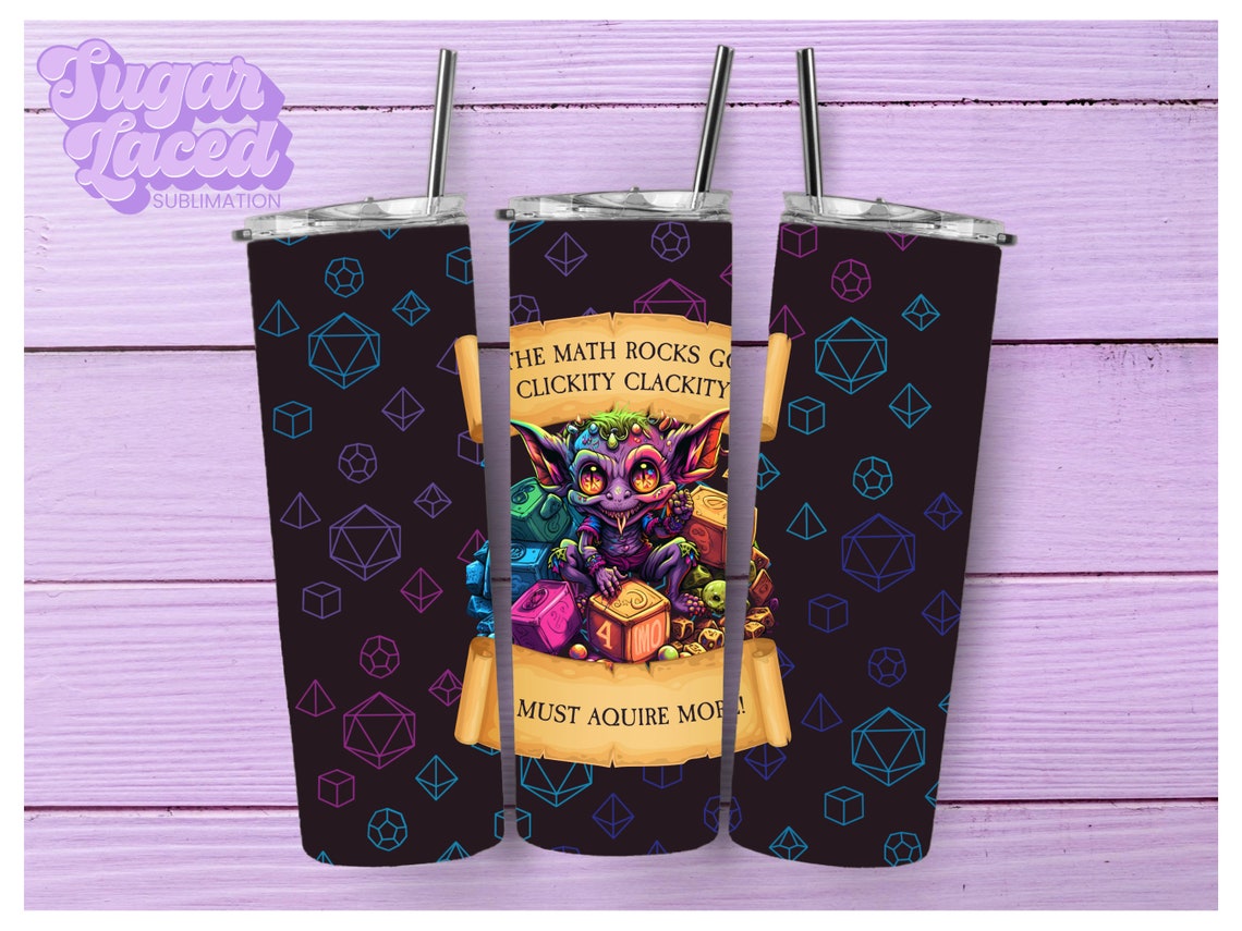 Math Rocks Go Clickity Clackity 20oz Skinny Tumbler - Etsy