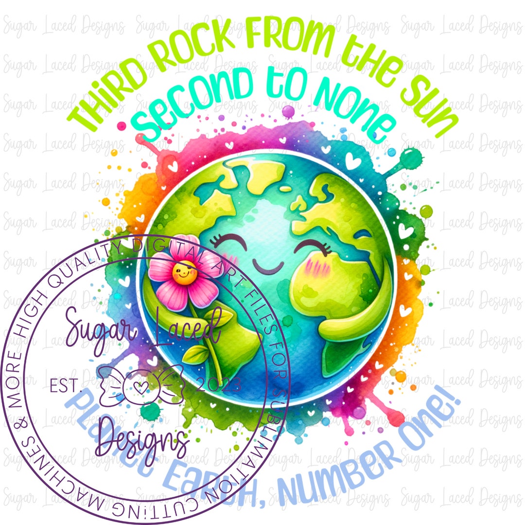 Planet Earth Number One T-shirt Design, Earth Day PNG, Digital Download ...