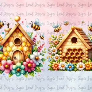 Bumble Bees Clipart Bundle, Cute Bees Clipart Bundle, Cute Bees Png ...