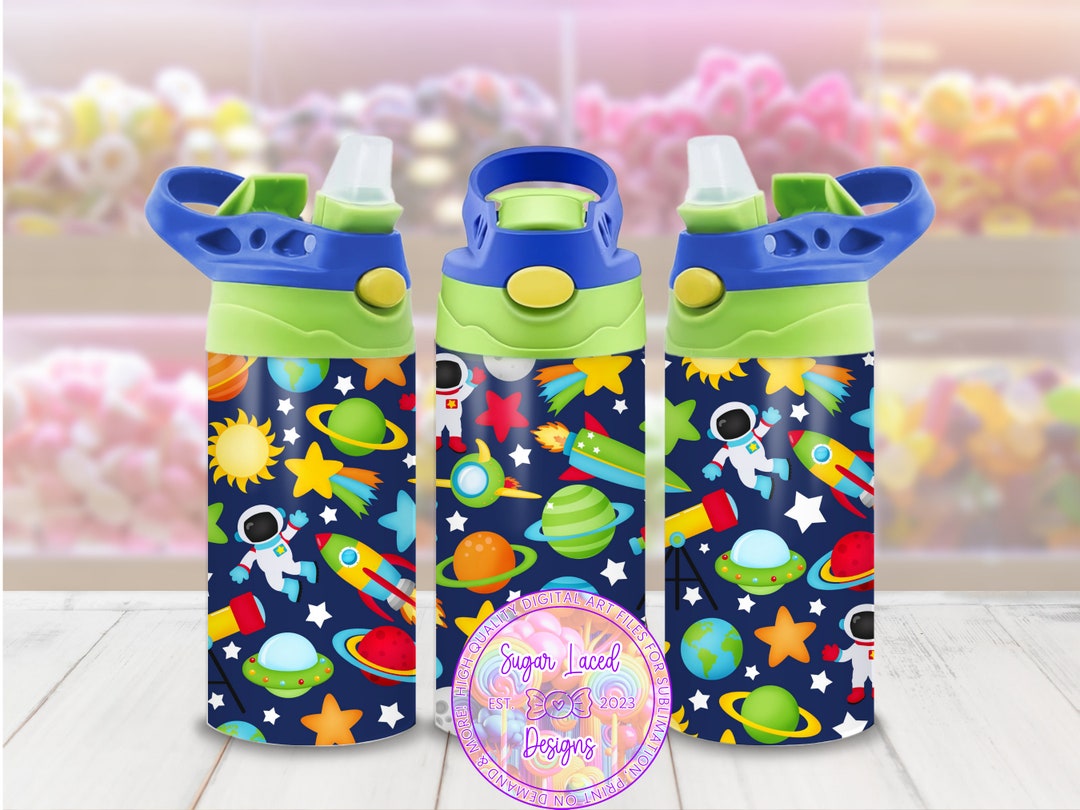 Outer Space 12oz Kids Flip Top Sippy Cup Wrap, 12oz Straight Tumbler ...
