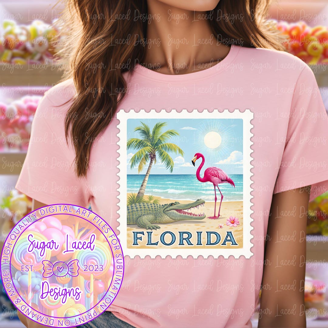 Florida Stamp State PNG, Vintage Stamp Sublimation Design, USA State ...