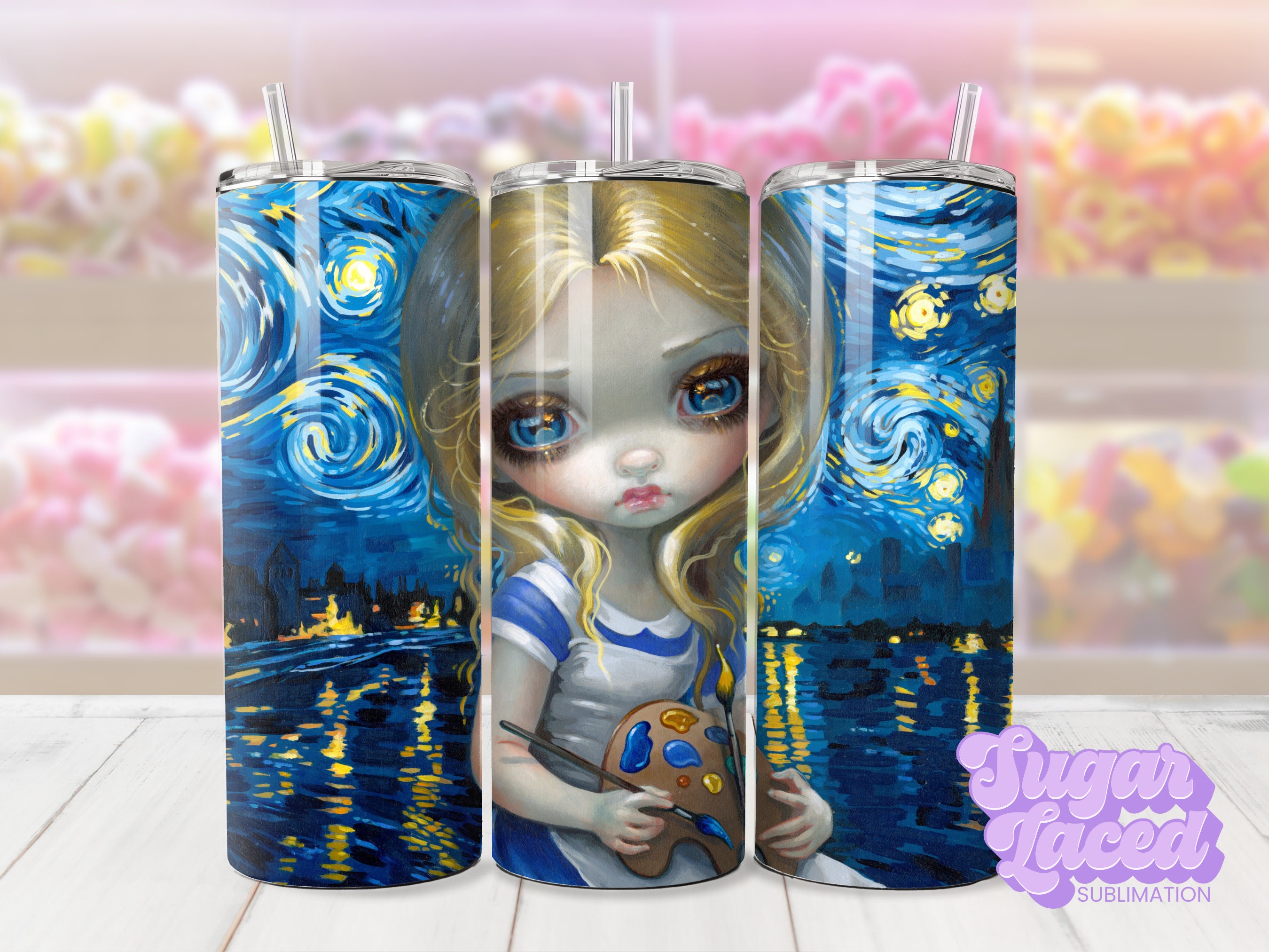 Jasmine Becket Griffith's Alice in A Van Gogh Nocturne 20oz Skinny ...