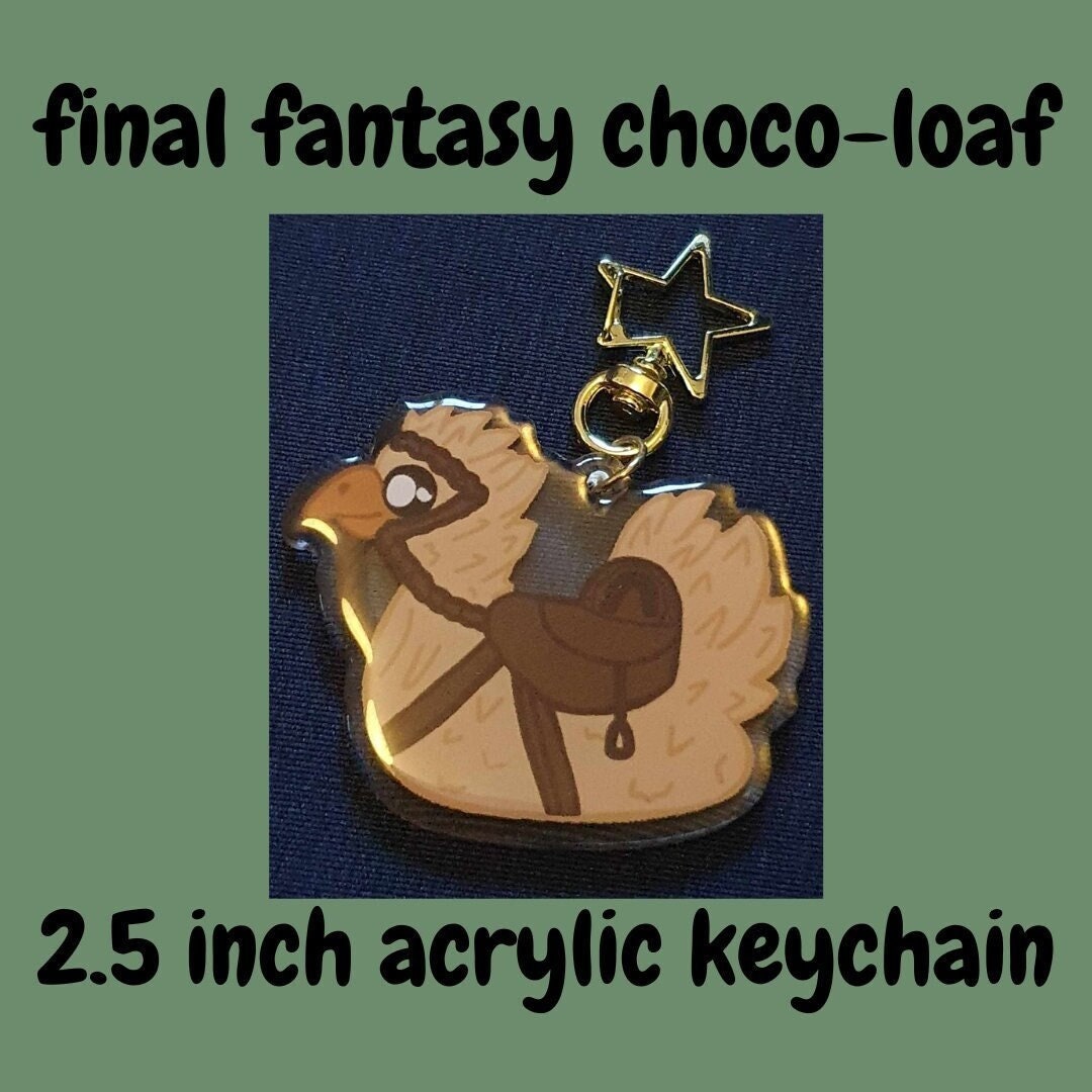 Chocobo Chocoloaf Acrylic Keychain Final Fantasy Chocobos - Etsy