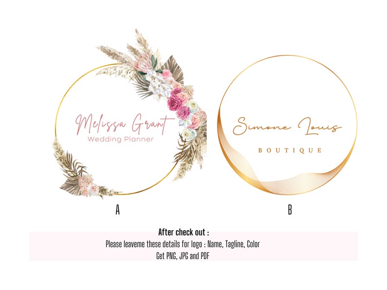 Logo Design Premade Logo Gold Luxury Logo Small Business Logo Bright ...