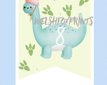 Dinosaur Numbers 1-10 Maths Counting Number Line Display Dino Cute ...