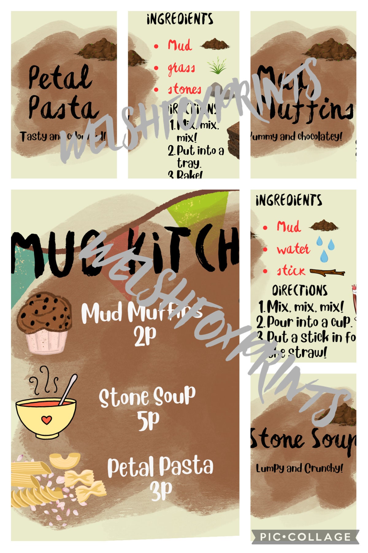 Mud Kitchen Recipe Cards and Menu, Eyfs, Outdoor Play Mud Kitchen ...