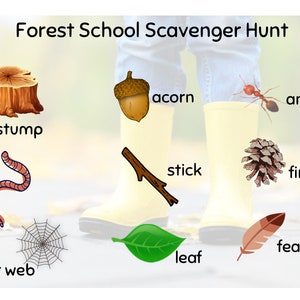 Forest School Printables Scavenger Hunt and Colour Hunt I Found Sheet ...