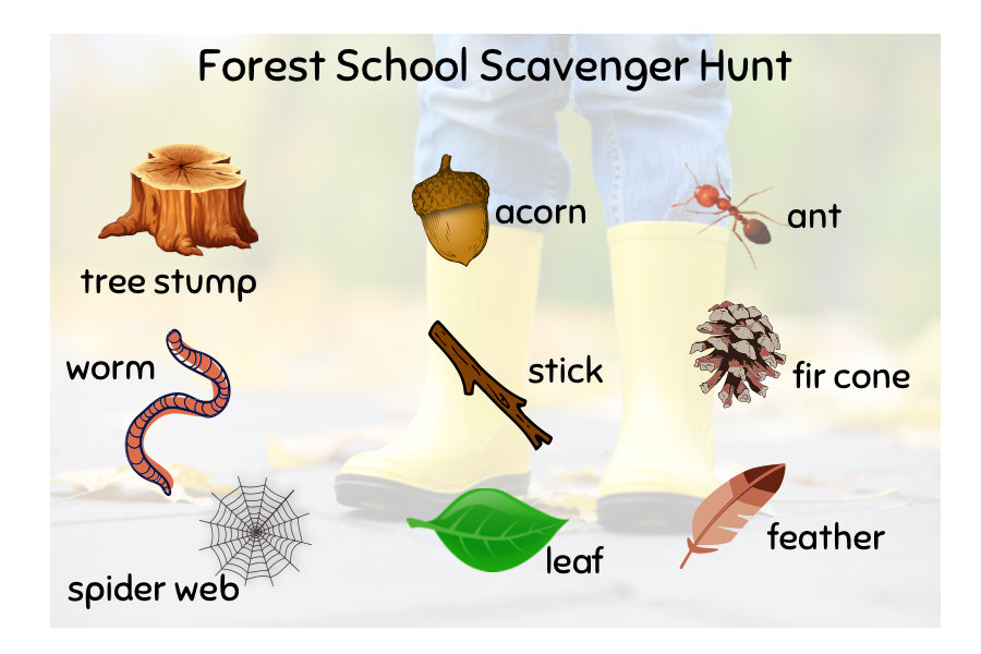 Forest School Printables Scavenger Hunt and Colour Hunt I Found Sheet ...