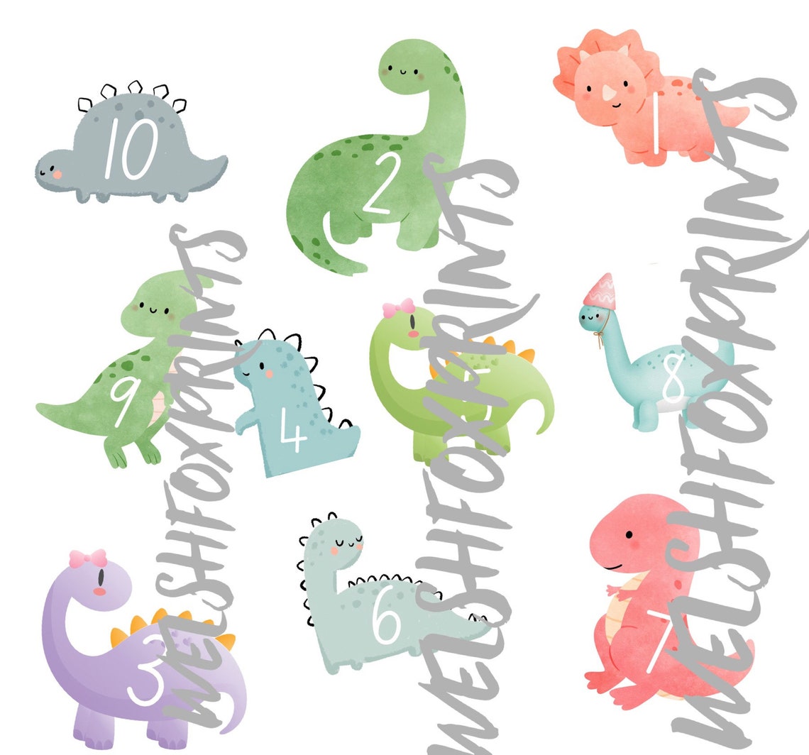 Dinosaur Numbers 1-10 Maths Counting Number Line Display Dino Cute ...