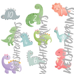 Dinosaur Numbers 1-10 Maths Counting Number Line Display Dino Cute ...